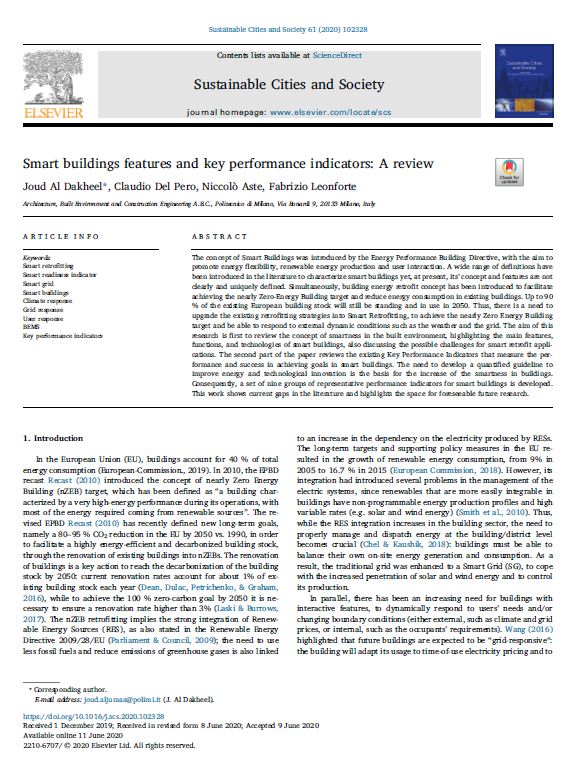 (IS-2020-147) Smart Buildings Features and Key Performance Indicators ...