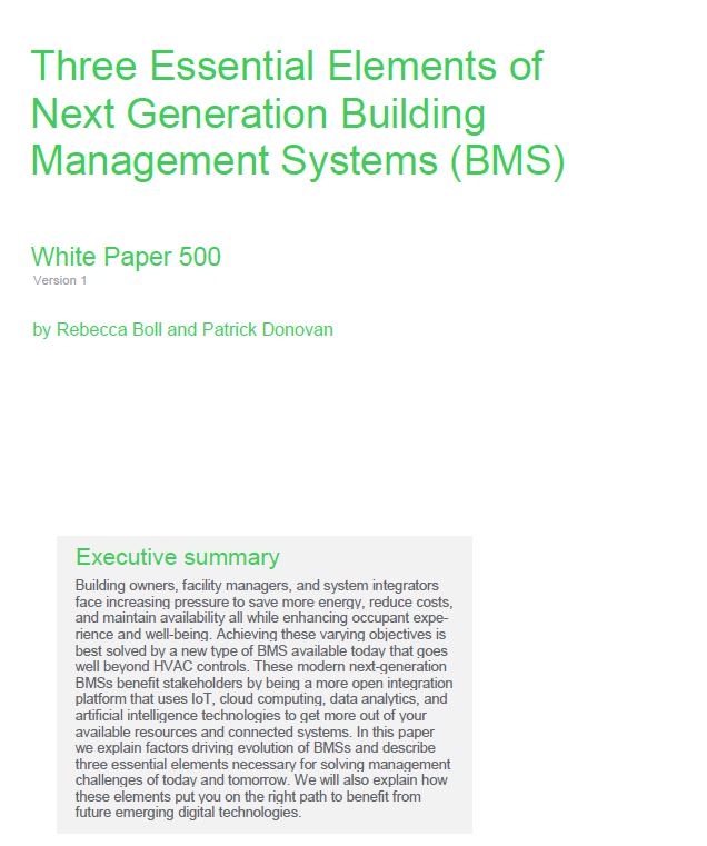 (IS-2021-2) Three Essential Elements of Next-Generation Building ...