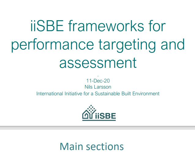 (IS-2021-241) iiSBE Frameworks for Performance Targeting and Assessment ...