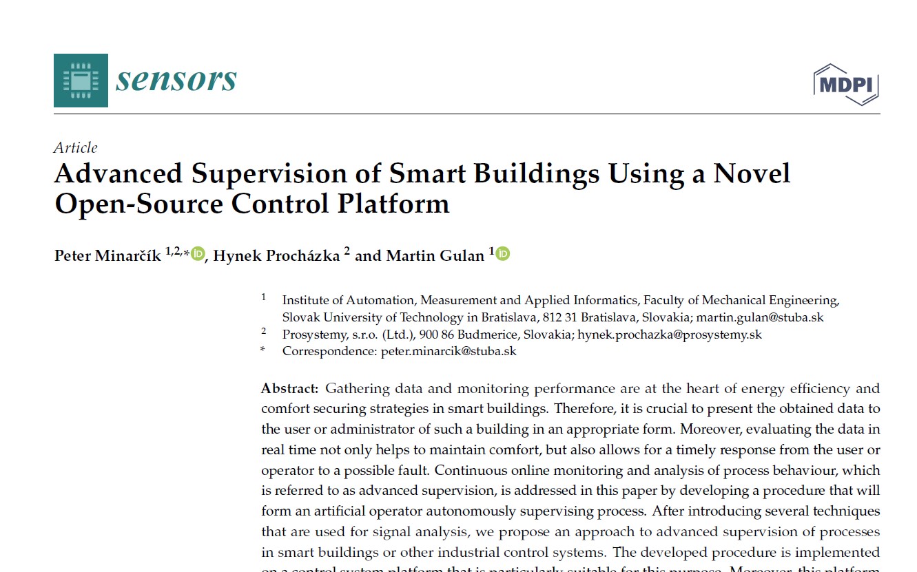 (IS-2022-29) Advanced Supervision of Smart Buildings Using a Novel Open ...