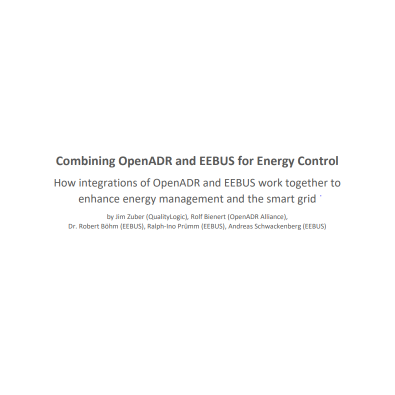 (IS-2022-61) Combining OpenADR and EEBUS for Energy Control - ASHB ...