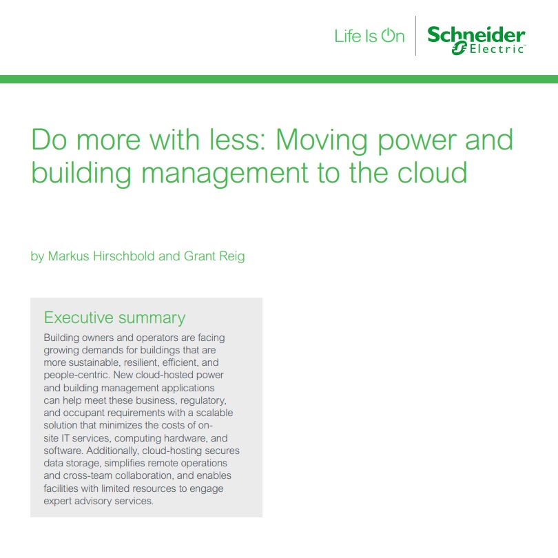 (IS-2023-60) Do More with Less - Moving Power and Building Management to the Cloud - ASHB ...
