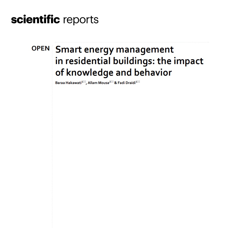 (IS-2024-070) Smart energy management in residential buildings - the ...
